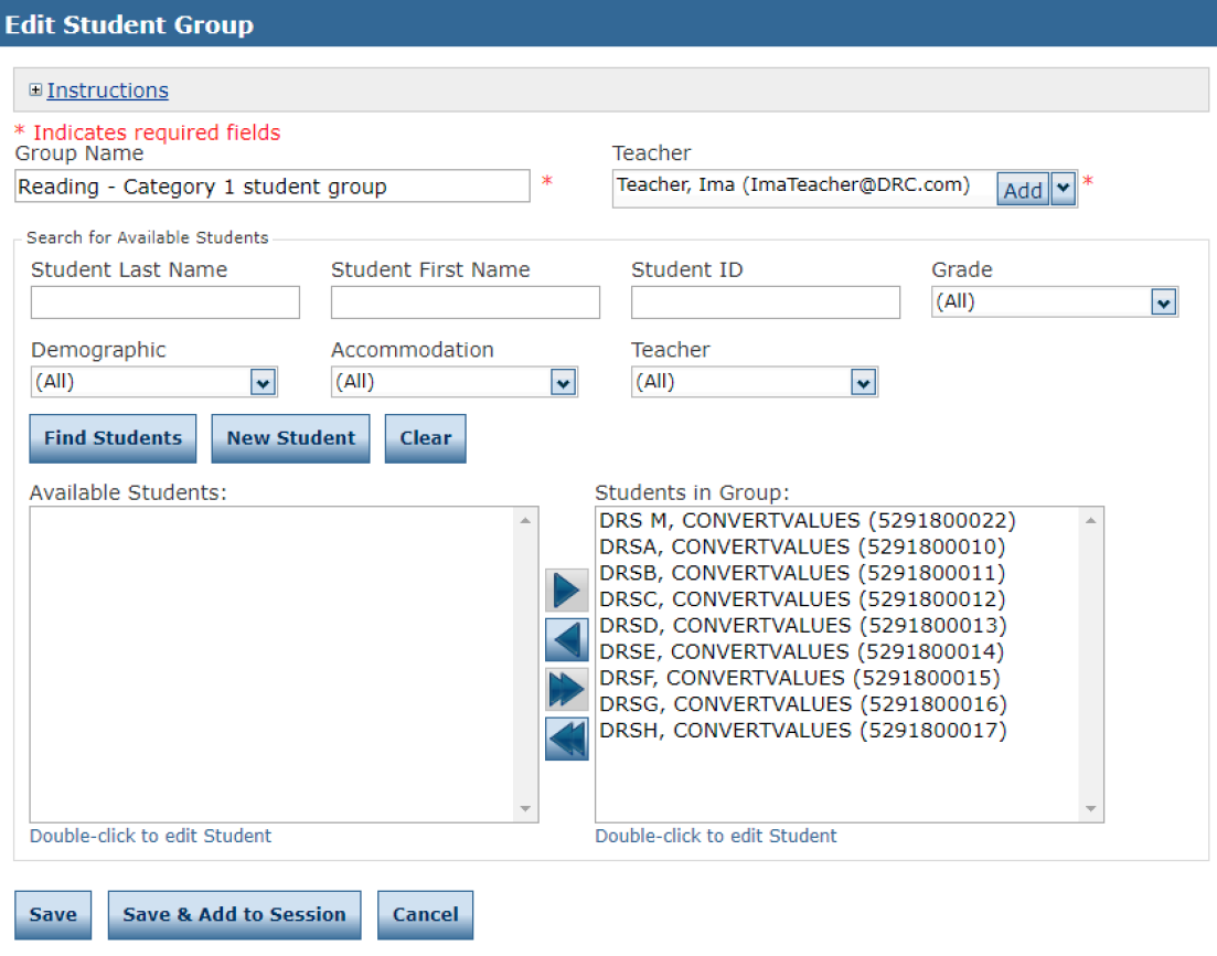 STEP 4: Create and Manage Student Groups – TerraNova NEXT Training